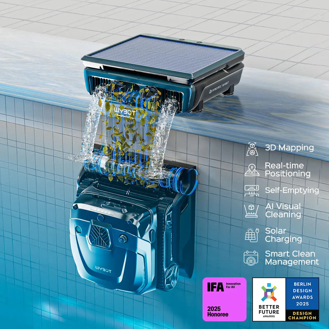 WYBOT S3 Self-Emptying Robotic Pool Cleaner with AI Vision and 3D ...